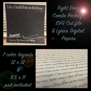 Fight Song Combo Pack SVG & Digital Paper | My Graphic Fairy